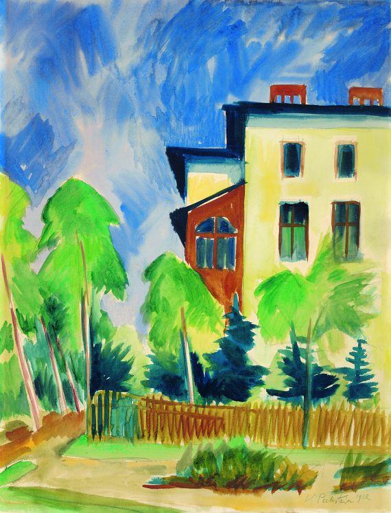 Haus mit Garten by Hermann Max Pechstein | Art.Salon