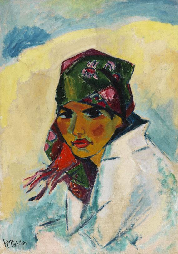 Lotte mit Kopftuch by Hermann Max Pechstein | Art.Salon