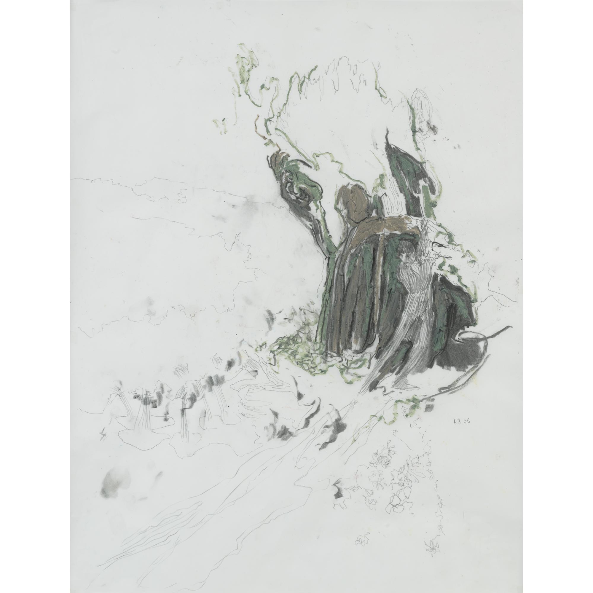 "Untitled (Figure With Trees)" From The Series The Great Barrier Wreath ...