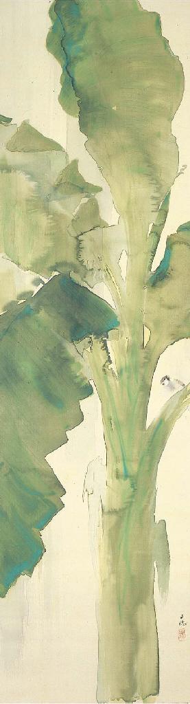 Basho no ame (Banana tree in rain) by Hirafuku Hyakusui | Art.Salon