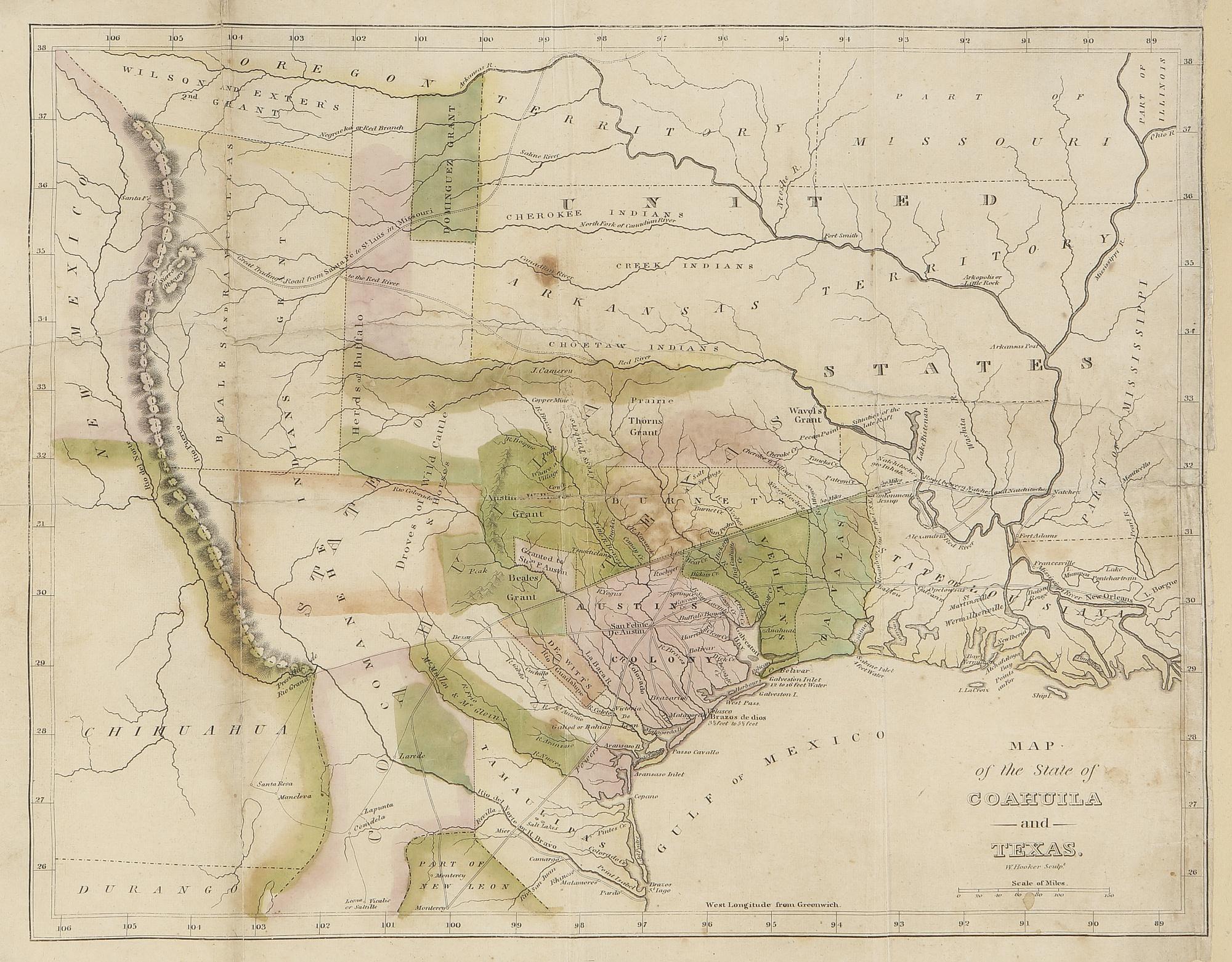 Map Of The State Of Coahuila And Texas. [New York: Goodrich And Wiley ...