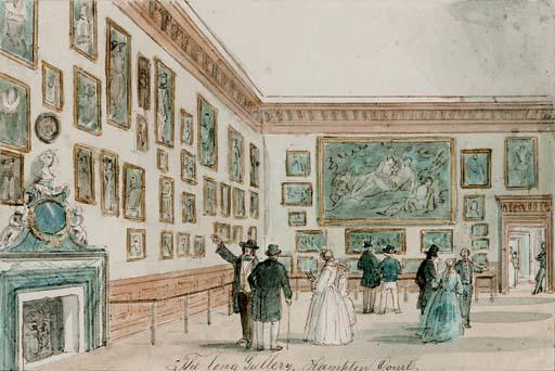 Illustrations of the interior of Hampton Court Palace (one illustrated ...