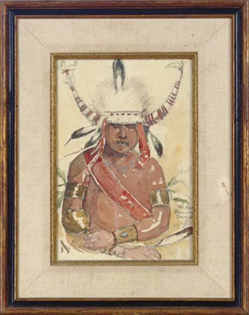 Hopi Indian in ceremonial dress for the Wallapai Dance by J.R. Willis ...