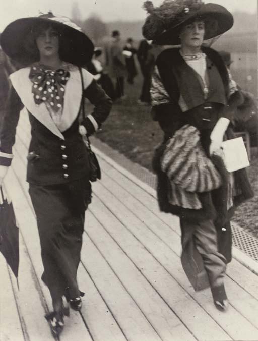Liane de Lancy And Berthe Fontana At The Drag Races, Auteuil, 30 March ...