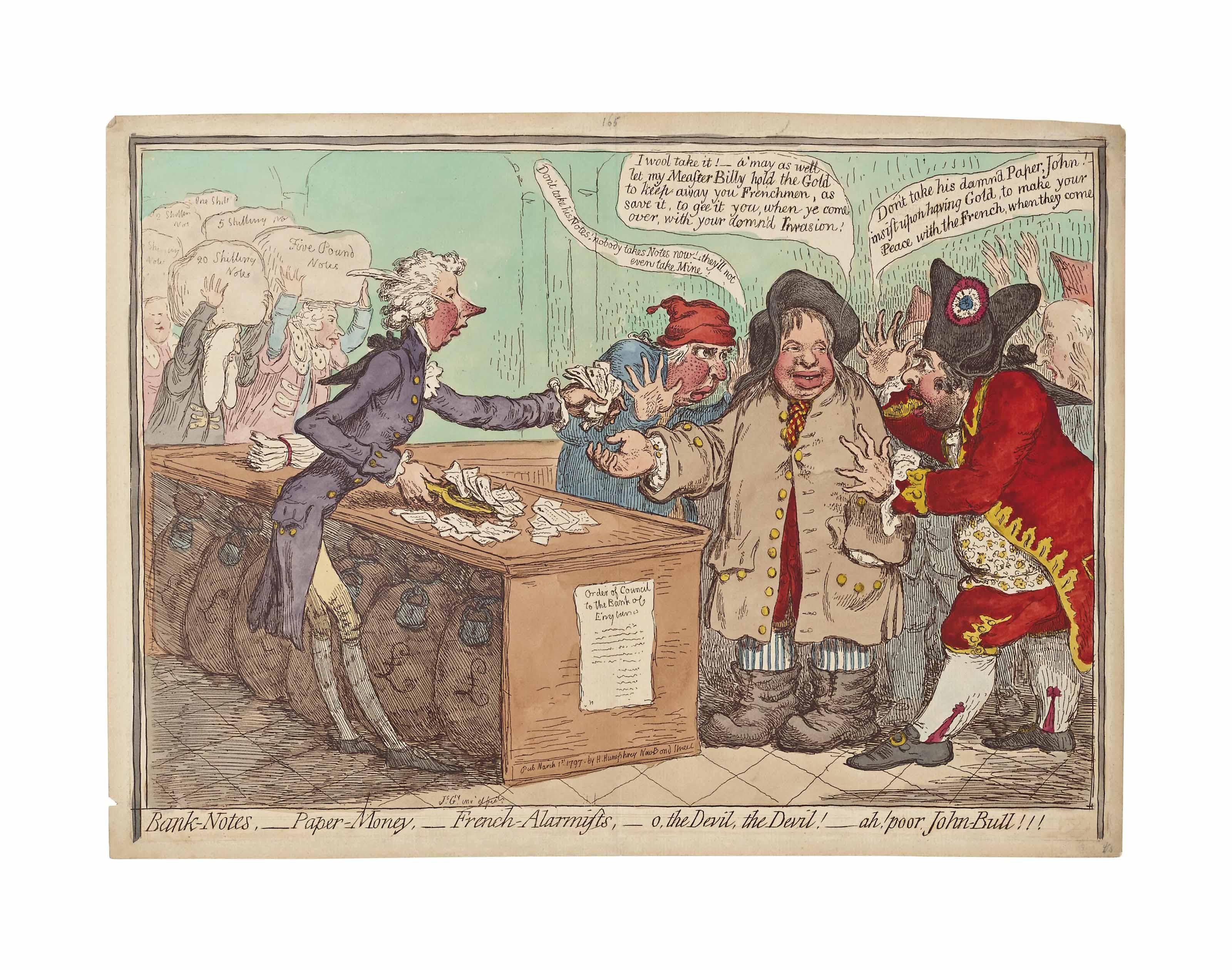 Bank-Notes, Paper-Money,-French-Alarmists,-O, The Devil, The Devil!-Ah ...