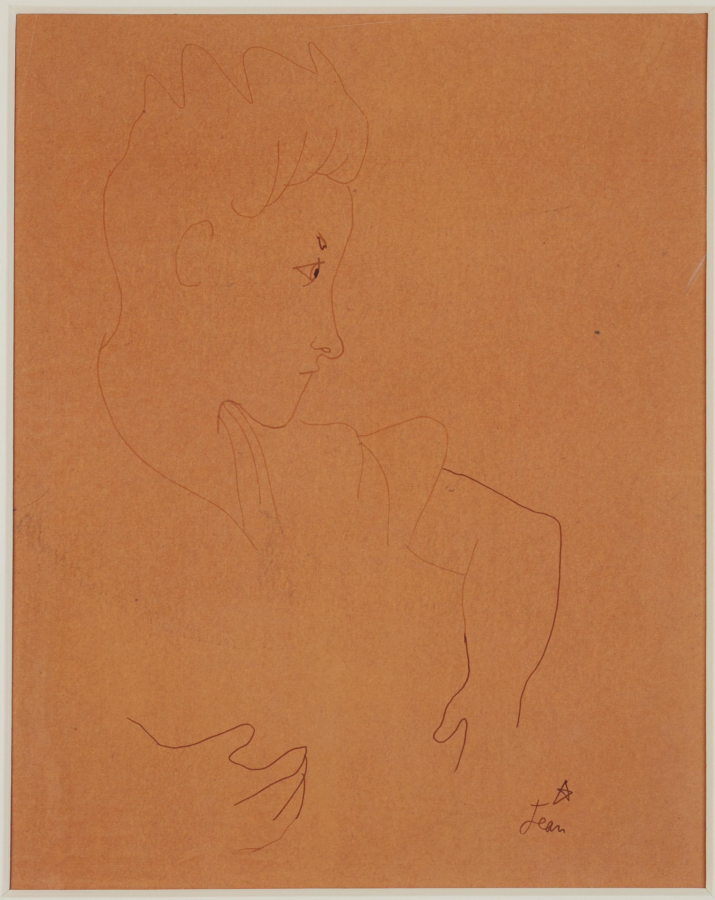 Portrait de Jean Desbordes by Jean Cocteau | Art.Salon