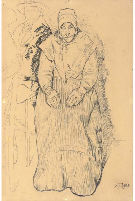 An old woman, seated, in Breton dress by Jean-François Raffaëlli | Art ...