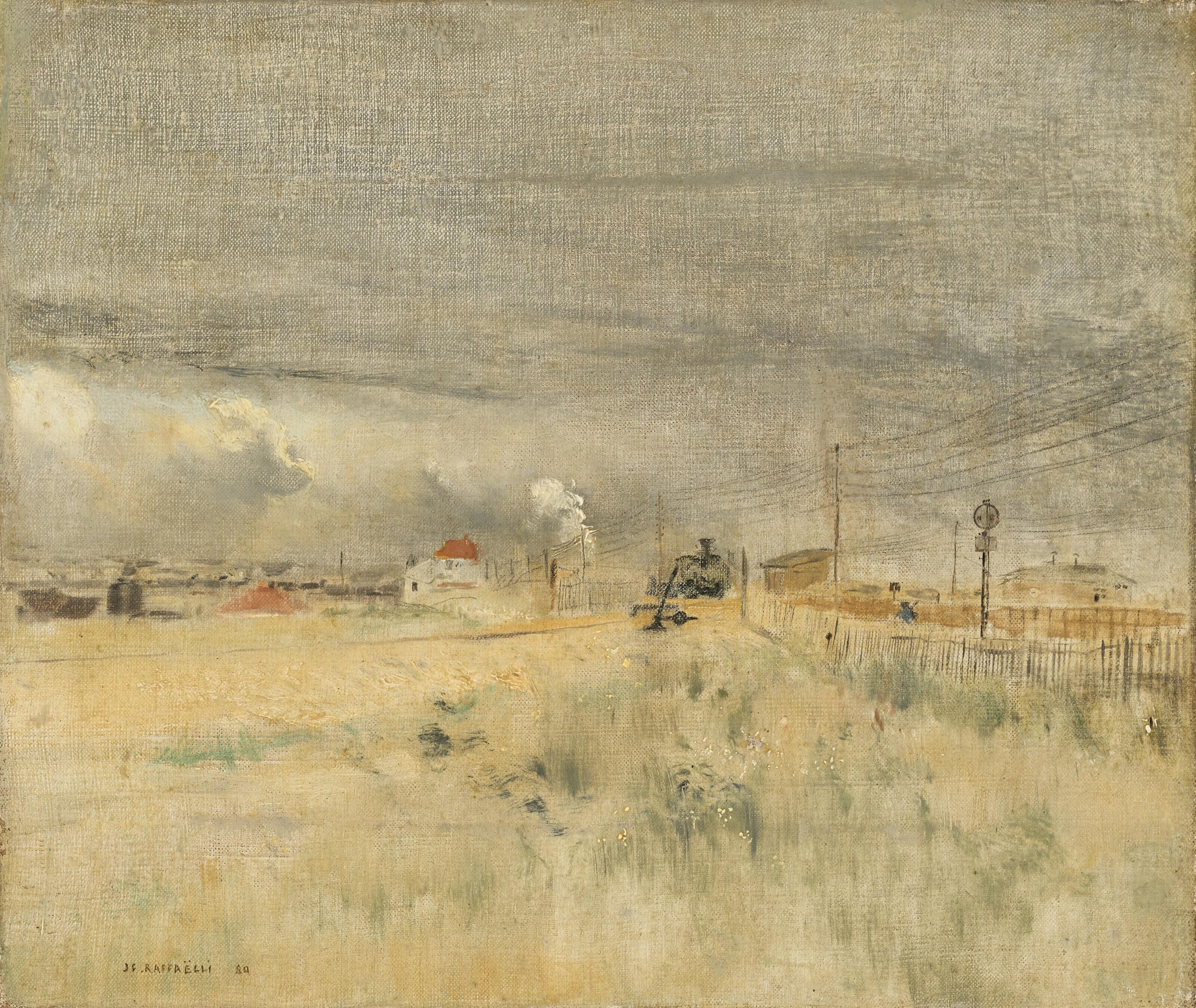Locomotive en manœuvre by Jean-Francois Raffaëlli | Art.Salon
