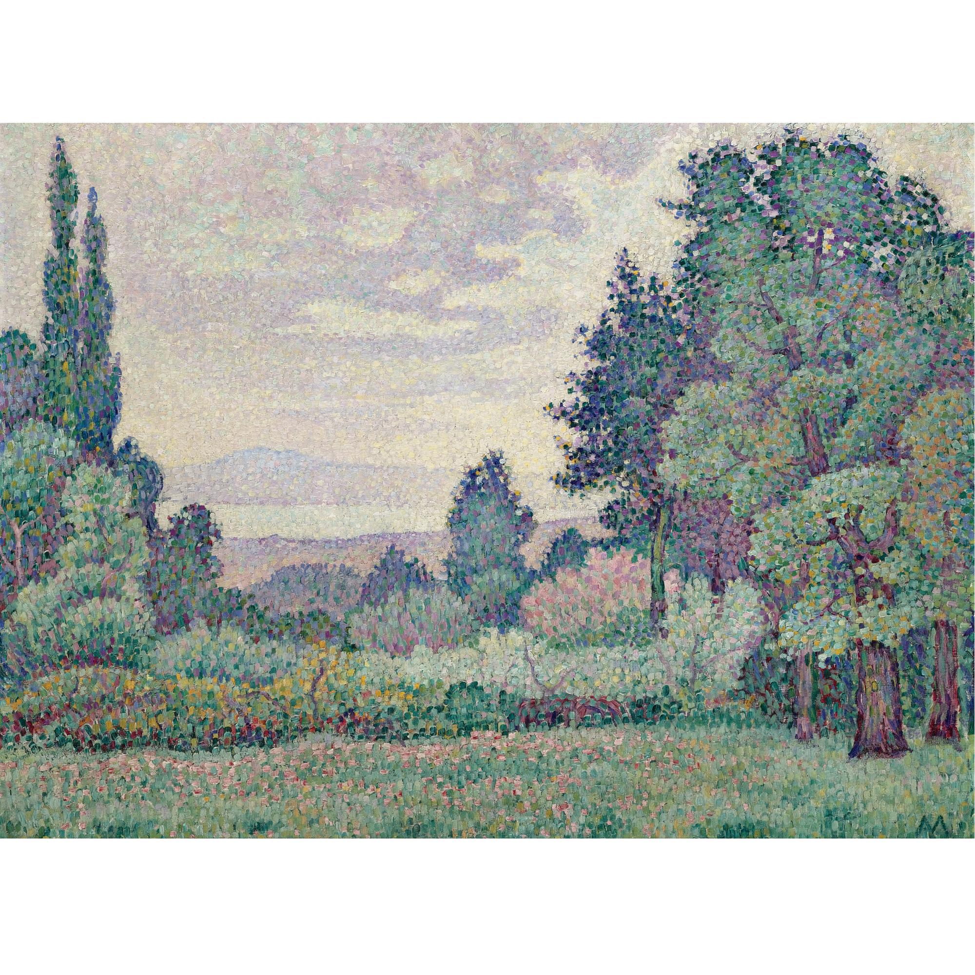 Paysage Au Deux Cyprès by Jean Metzinger | Art.Salon