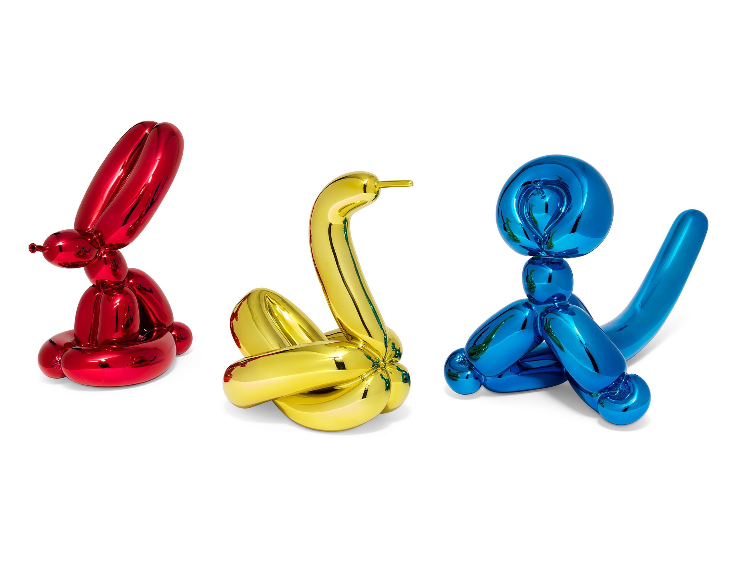 Balloon Swan (Yellow), Balloon Monkey (Blue) and Balloon Rabbit (Red ...