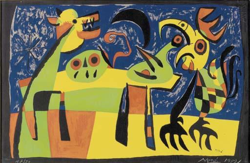 Dog Barking at the Moon (Mourlot 189) by Joan Miro | Art.Salon