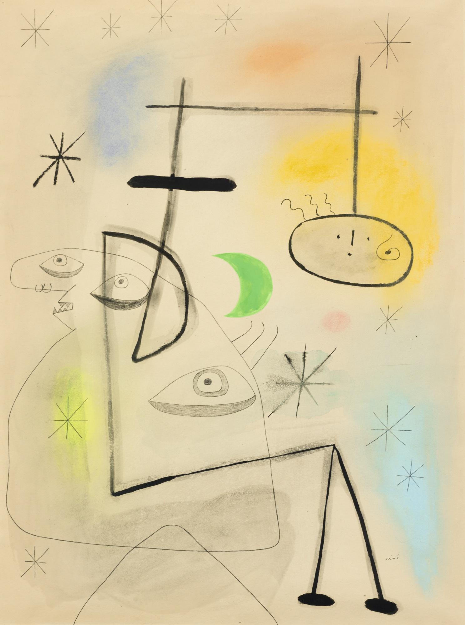 Figures Devant La Lune by Joan Miró | Art.Salon