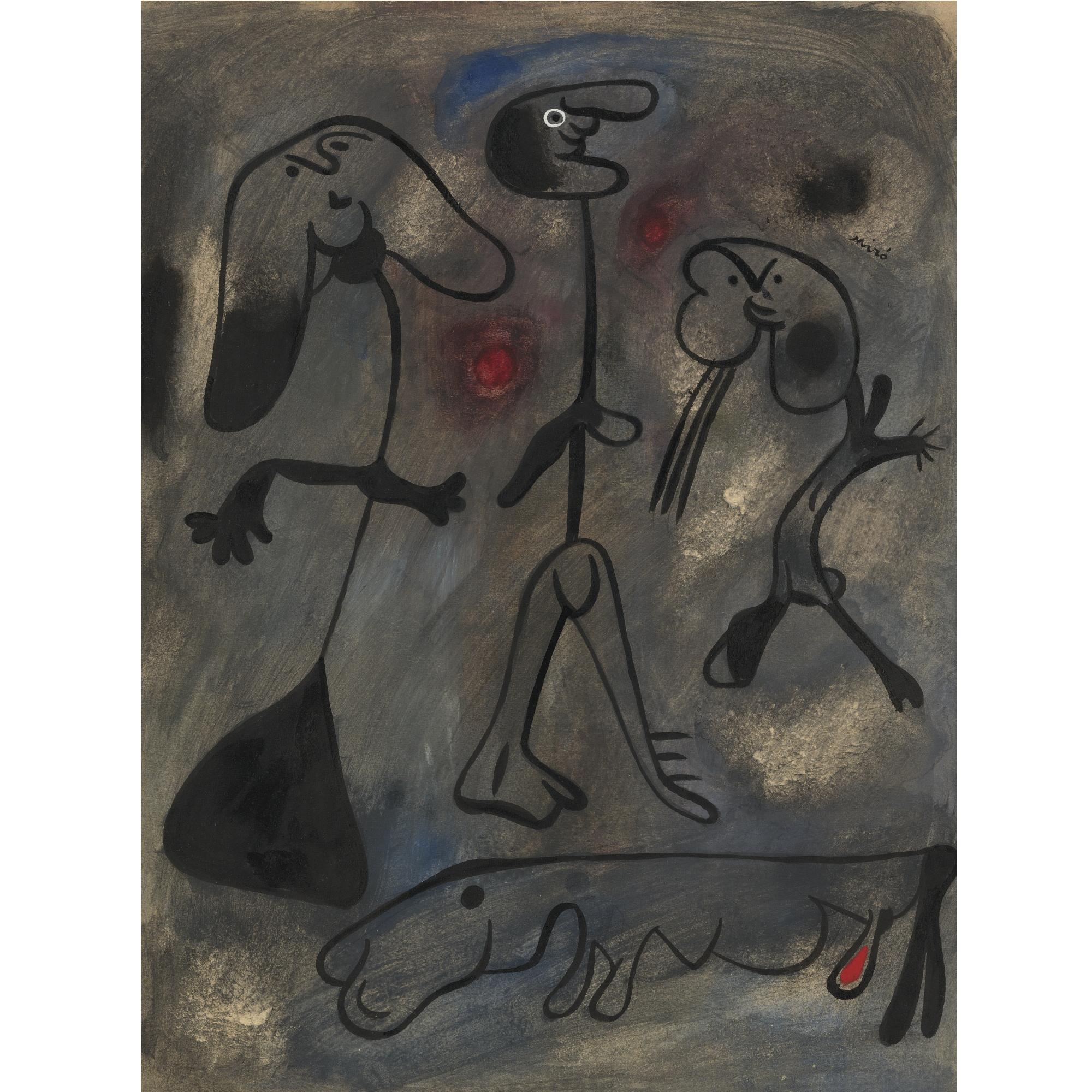 Figures Et Chien by Joan Miró | Art.Salon