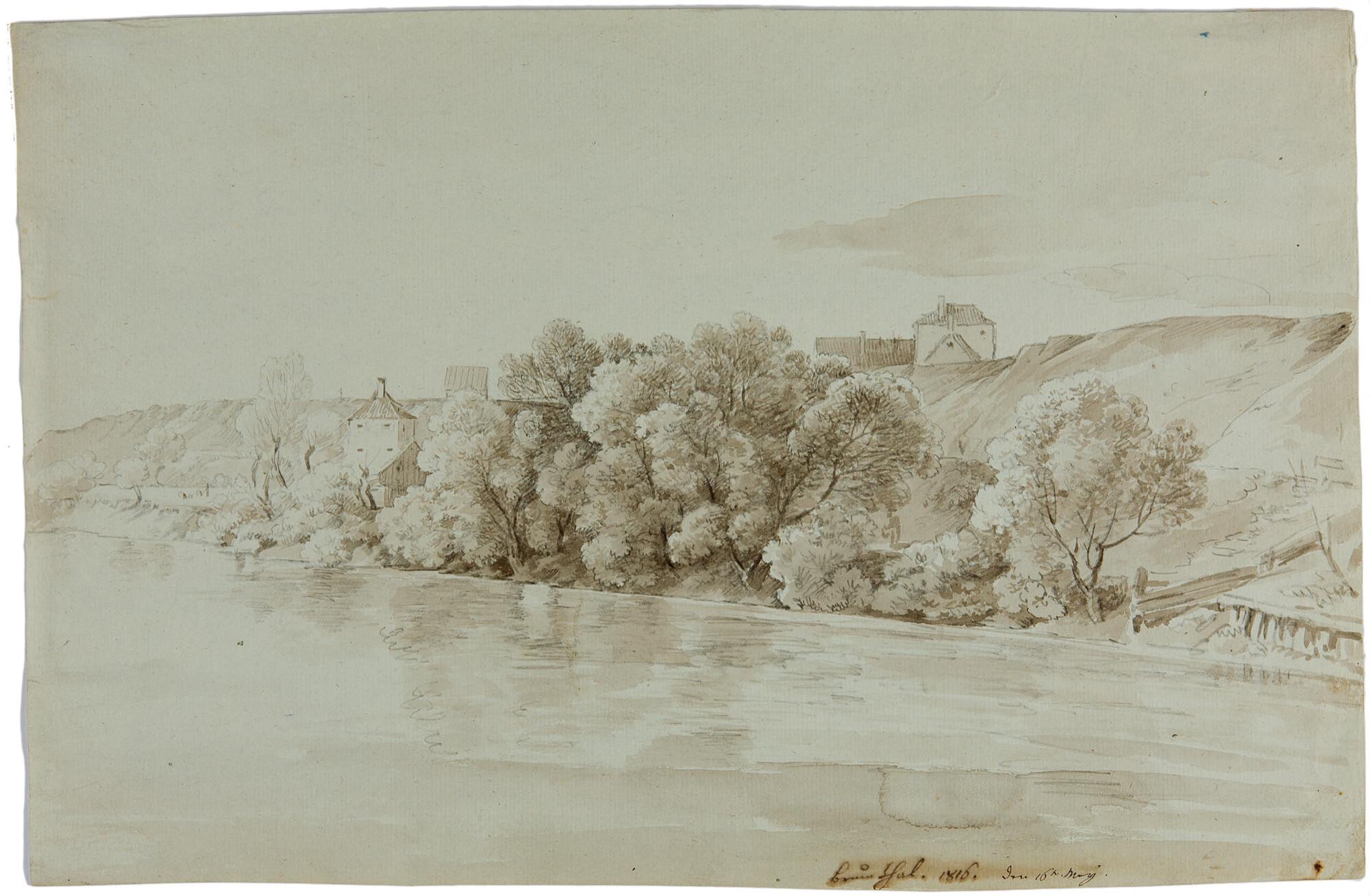 Blick über die Isar bei Brunnthal. by Johann Georg von Dillis | Art.Salon