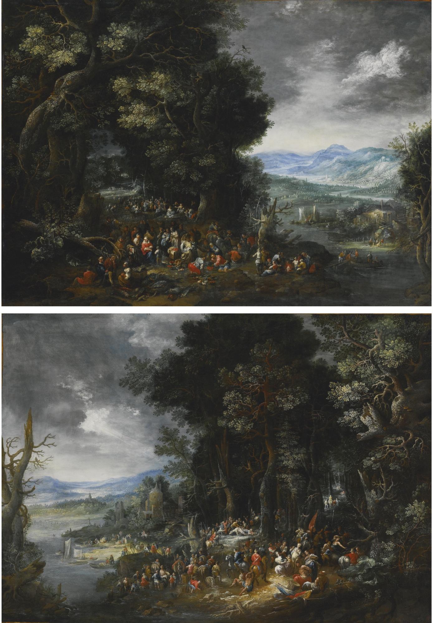 Landscape With The Conversion Of St. Paul; Landscape With St. John The ...
