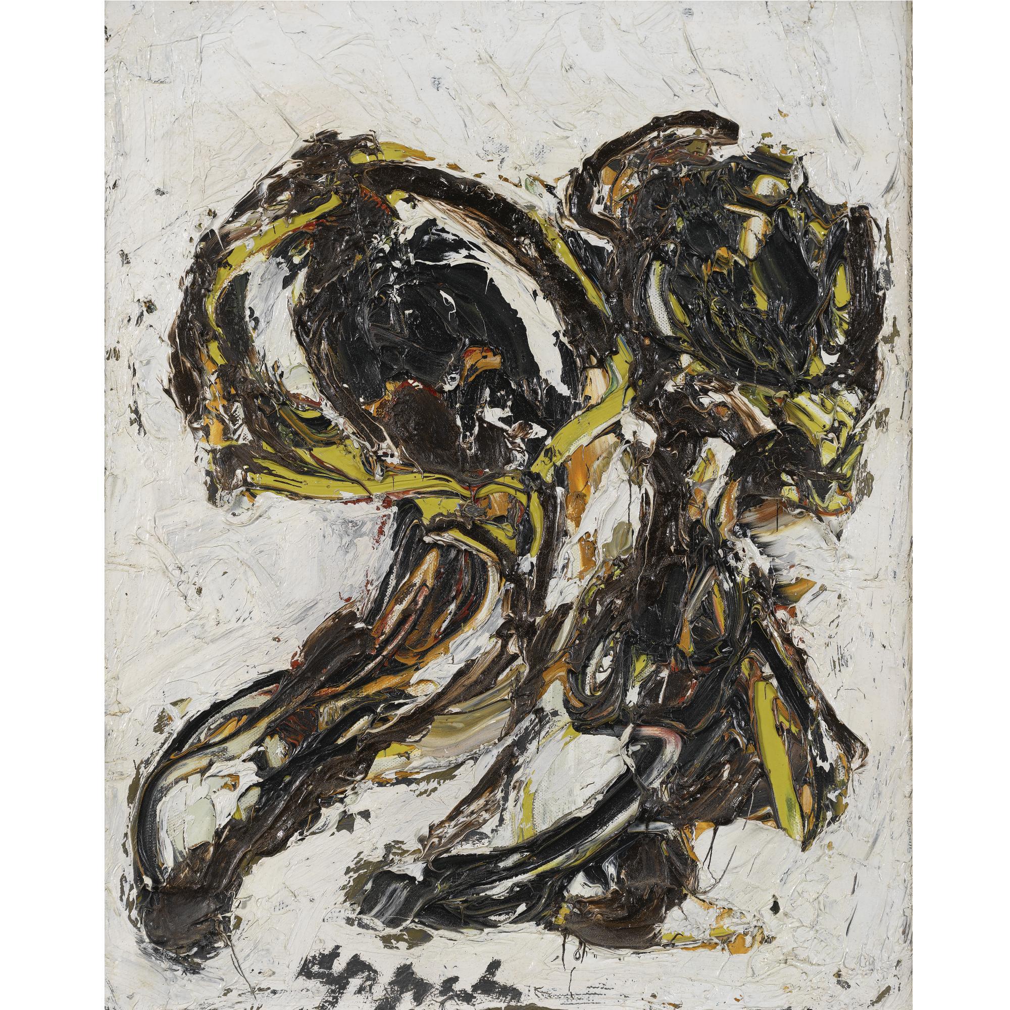 Two Figures On White Background by Karel Appel | Art.Salon