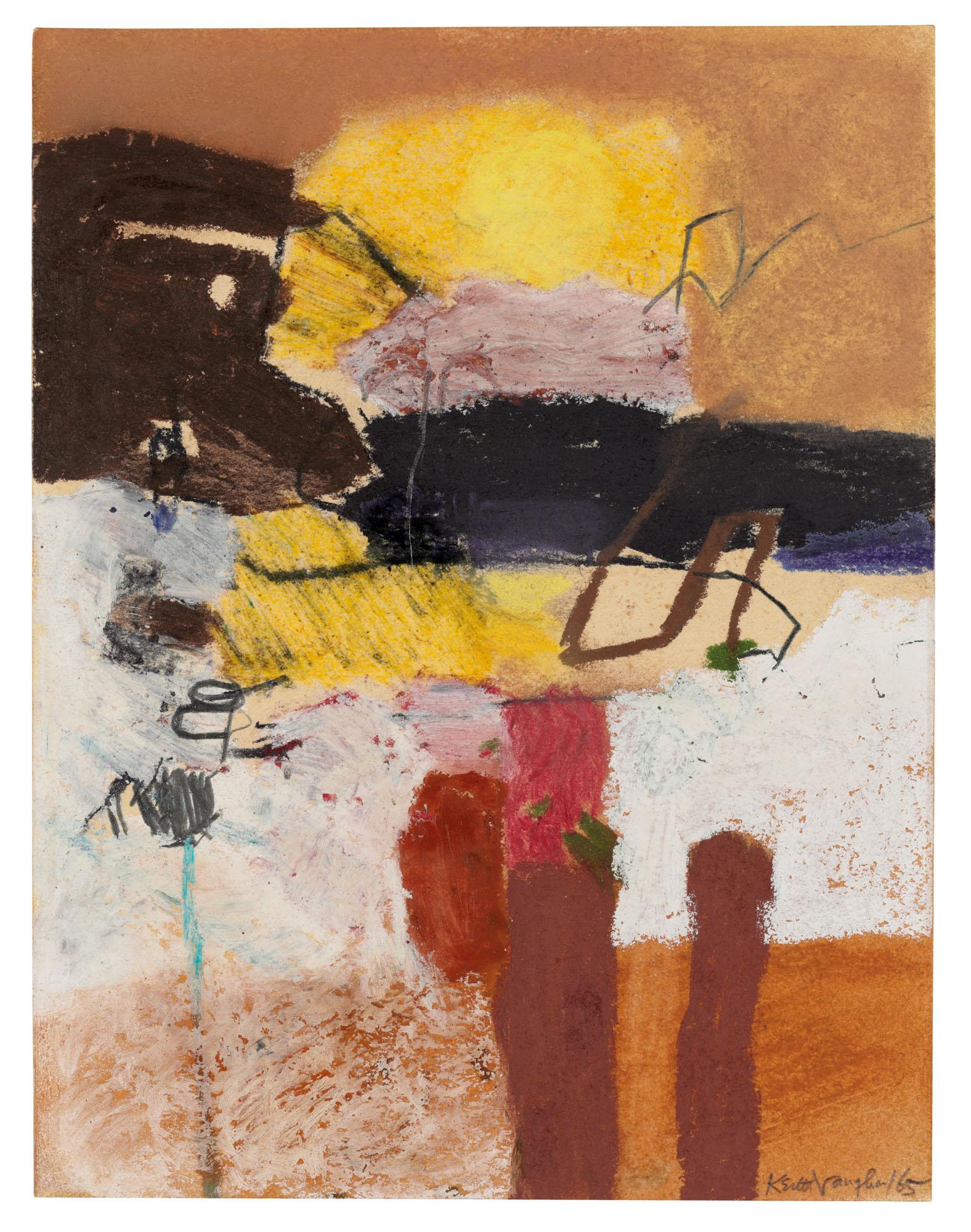 Figures In Yellow Sunset by Keith Vaughan | Art.Salon