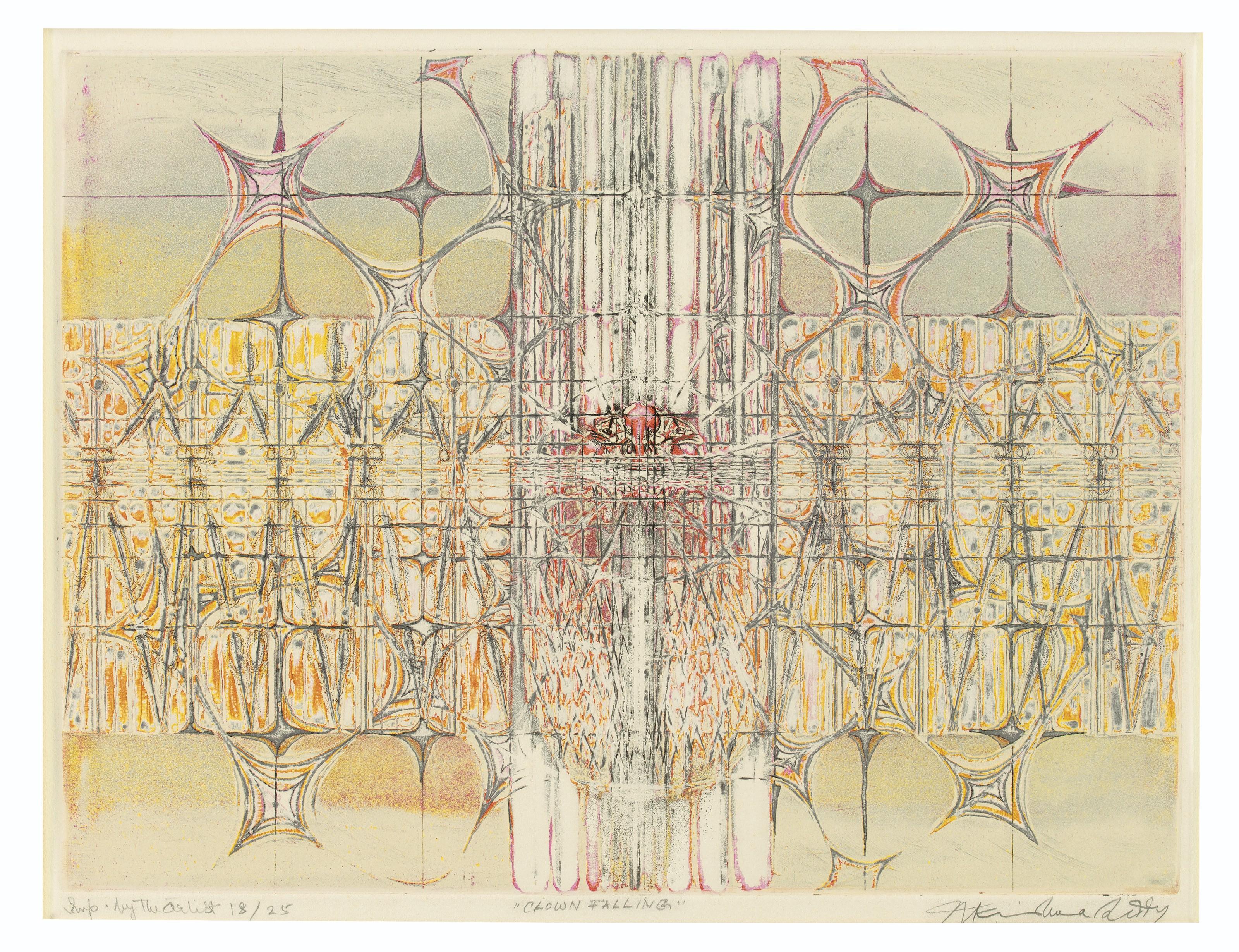 Clown Falling; Falling Figure by Krishna Reddy | Art.Salon