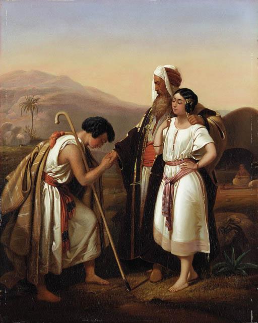 Laban receiving Jacob into the family | Art.Salon
