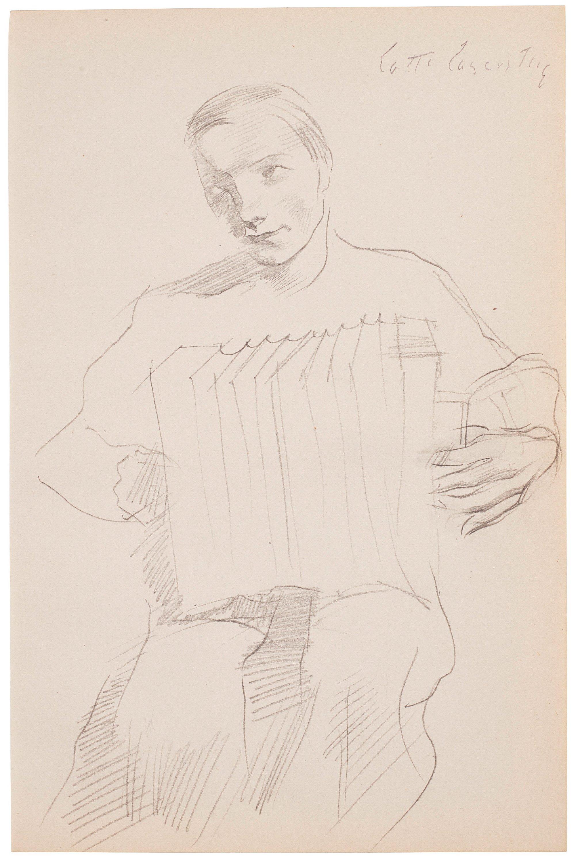 Playing the Accordion by Lotte Laserstein | Art.Salon