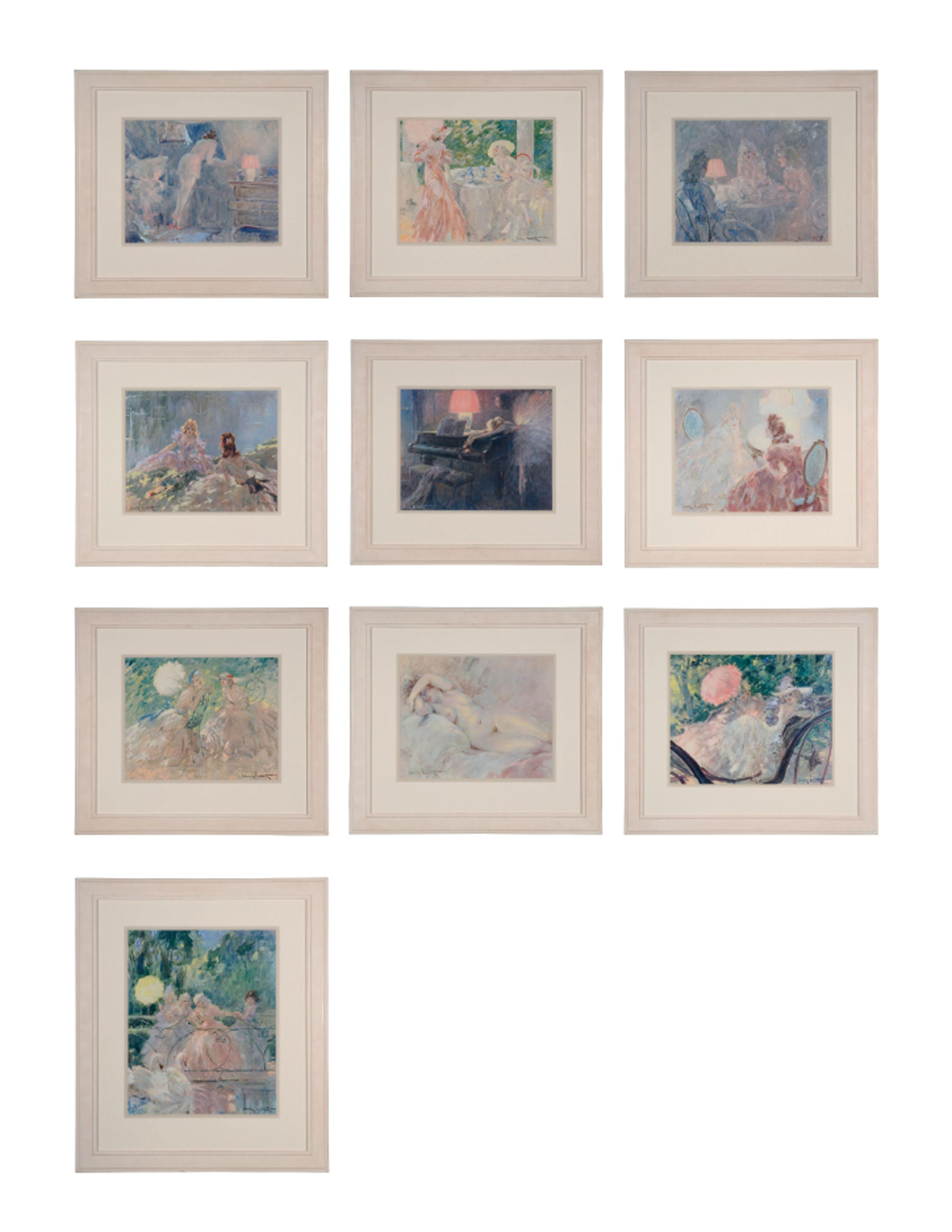 A Set Of Ten Reproduction Lithographs, Circa 1945-50 by Louis Icart ...