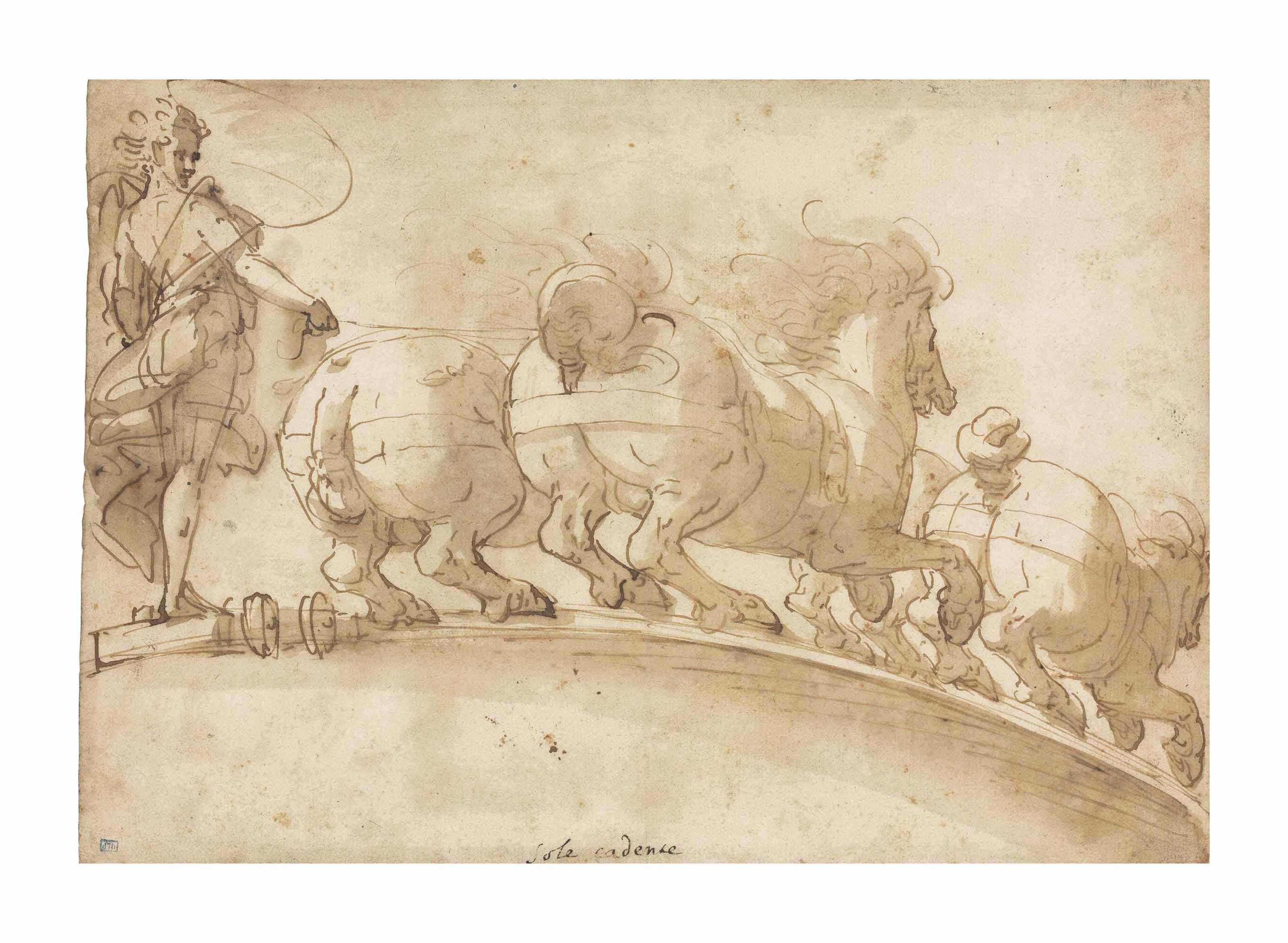 The chariot of the setting Sun by Luca Cambiaso | Art.Salon