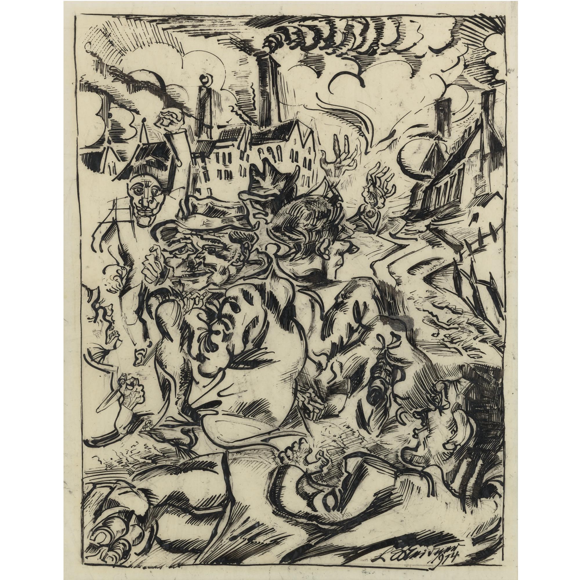 Apokalyptische Landschaft (Apocalyptic Landscape) by Ludwig Meidner ...