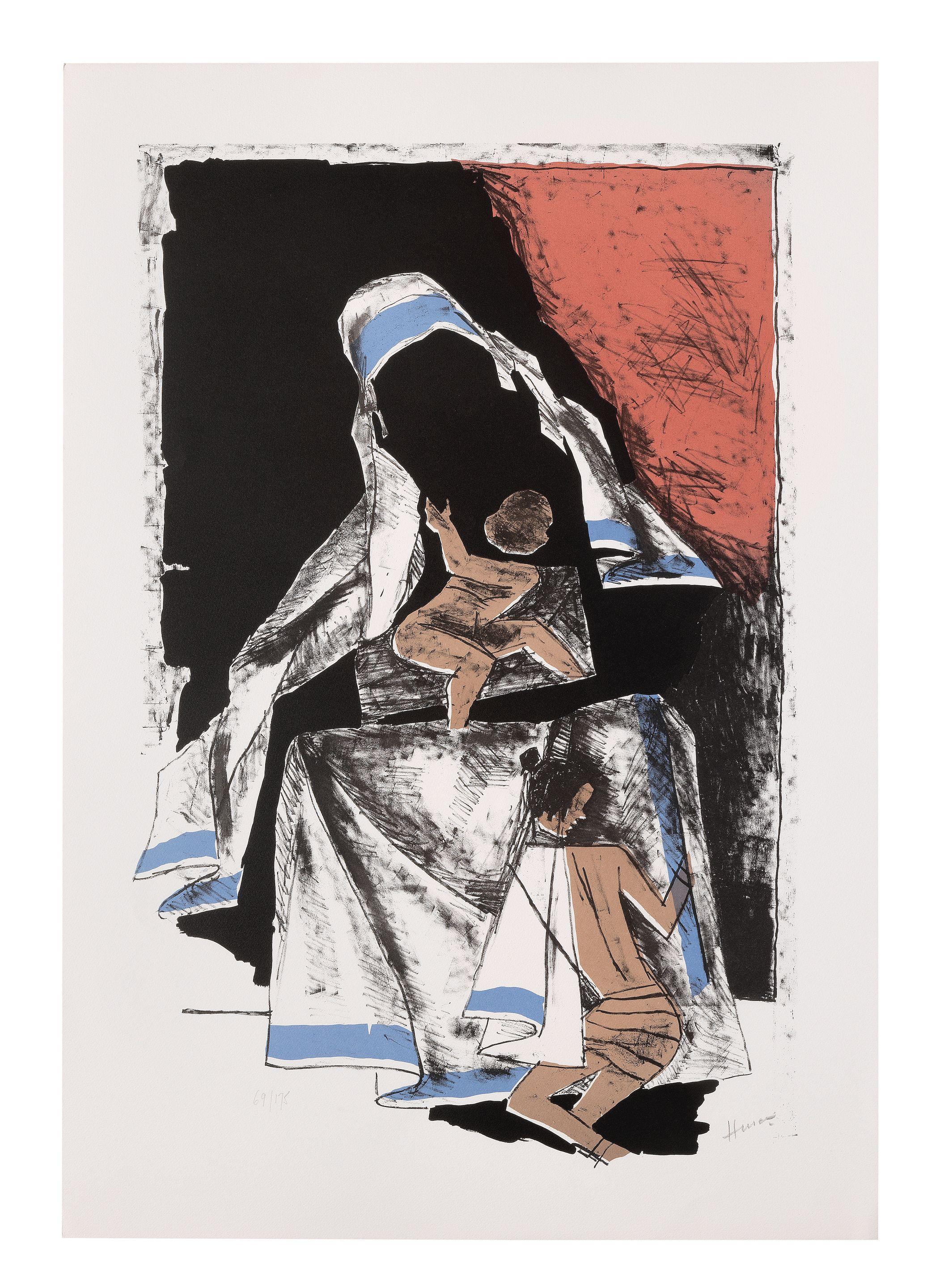 Untitled (Mother Teresa with children) by Maqbool Fida Husain | Art.Salon