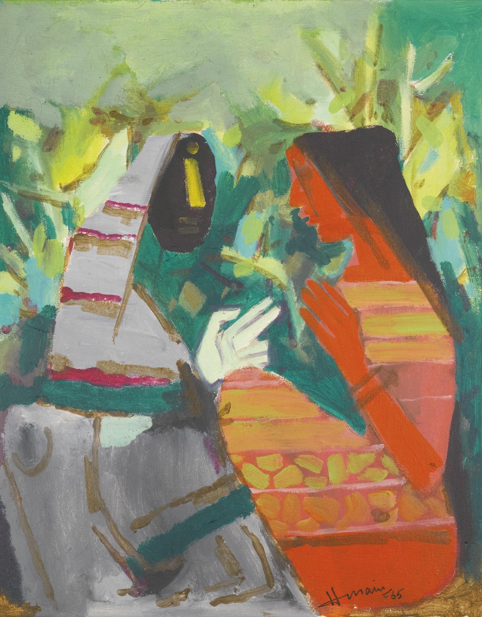 Untitled (Village Girls) by Maqbool Fida Husain | Art.Salon
