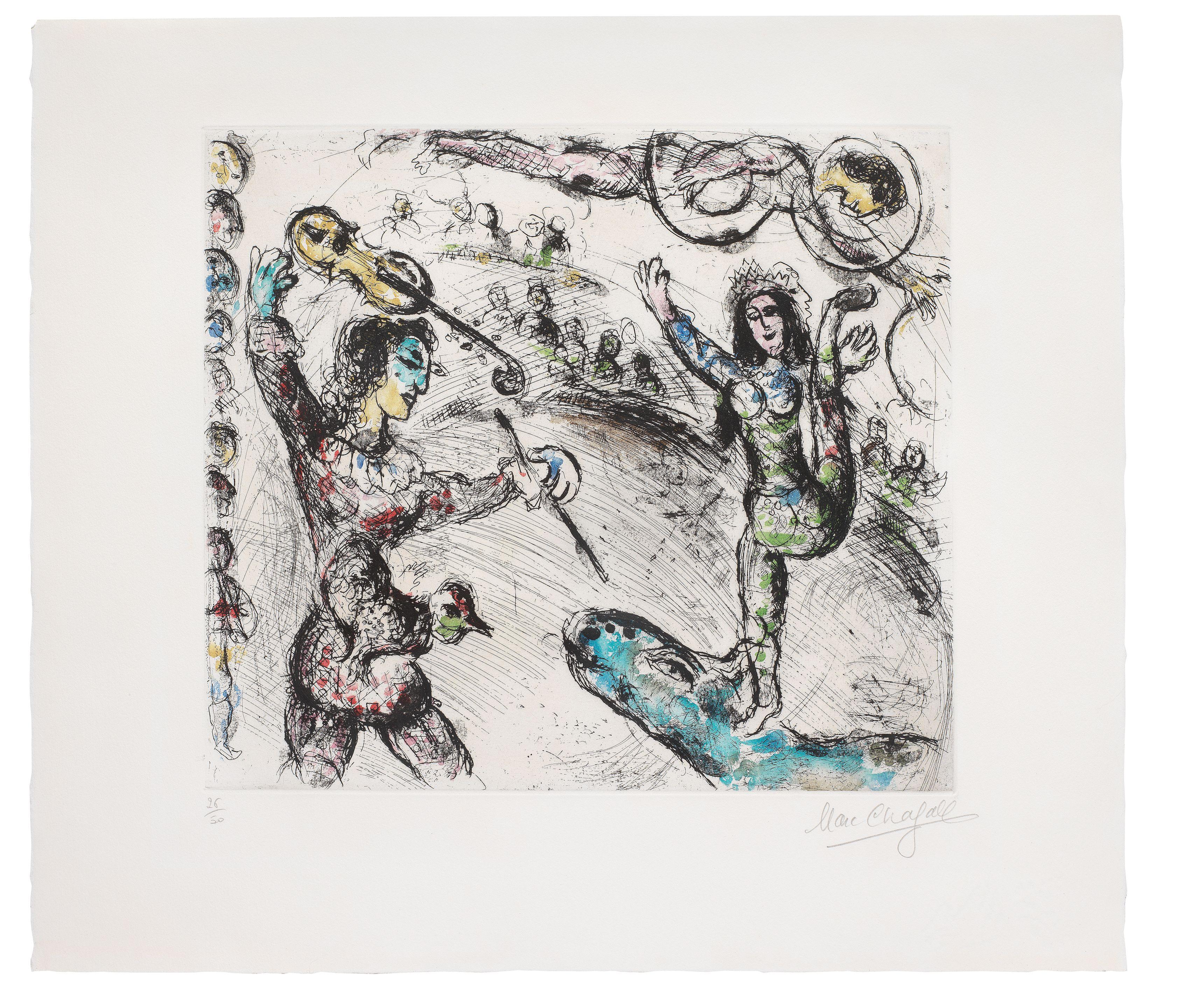 Acrobate et Violoniste by Marc Chagall | Art.Salon