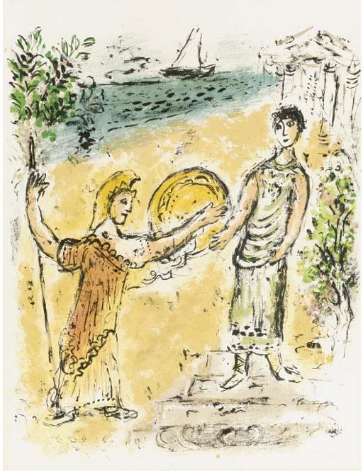 Athene and Telemachus, from L'Odyssée (Mourlot 798; C. 96) by Marc ...