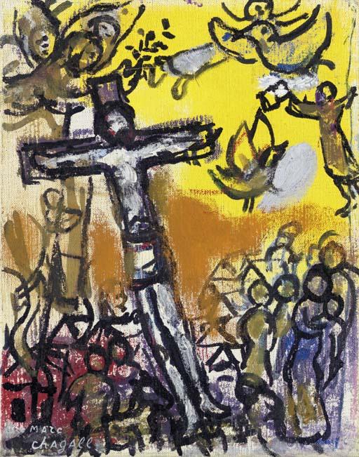 Crucifixion En Jaune by Marc Chagall | Art.Salon