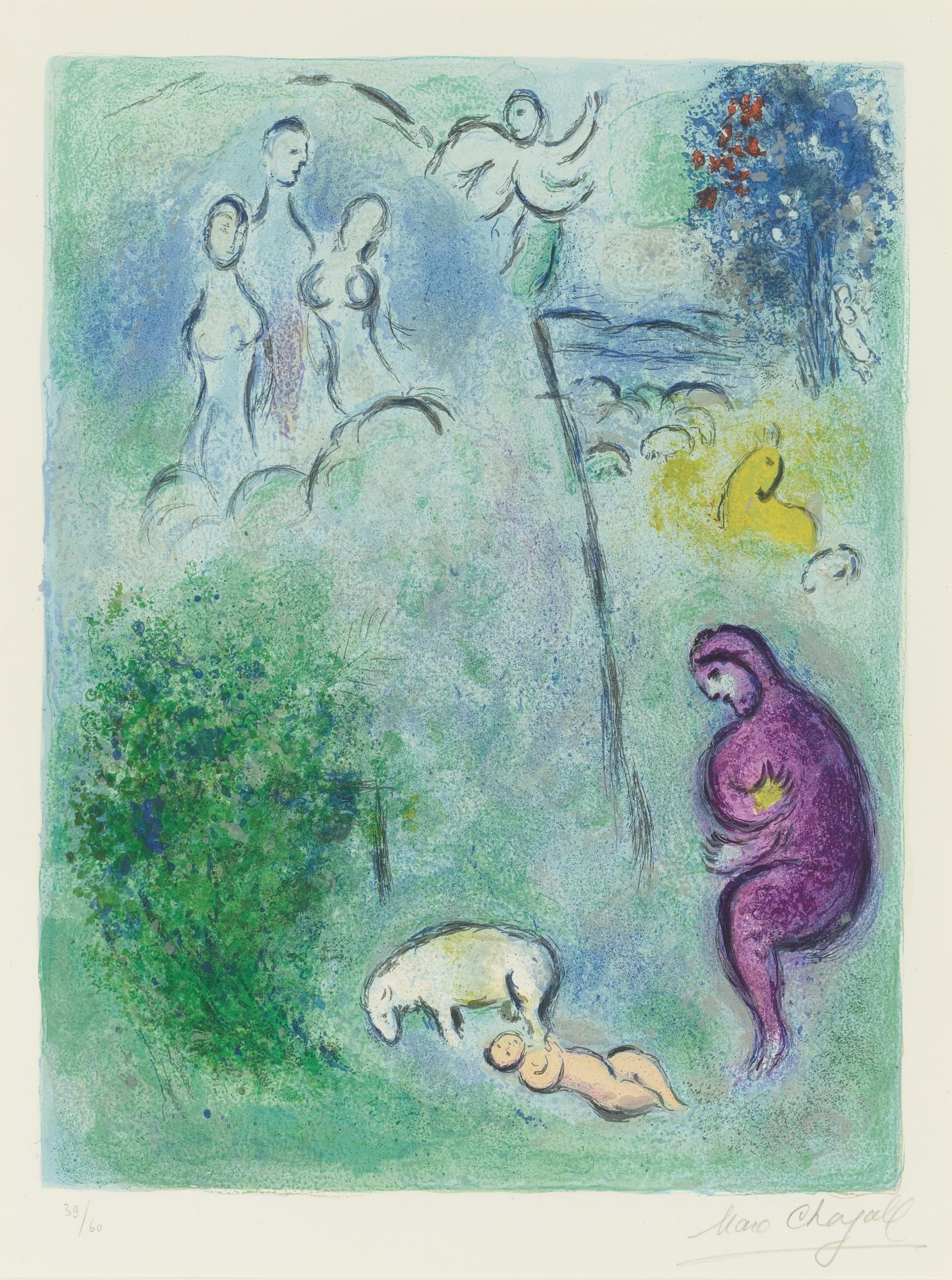 Daphnis And Chloe: Daphnis Discovers Chloe (M. 310) by Marc Chagall ...