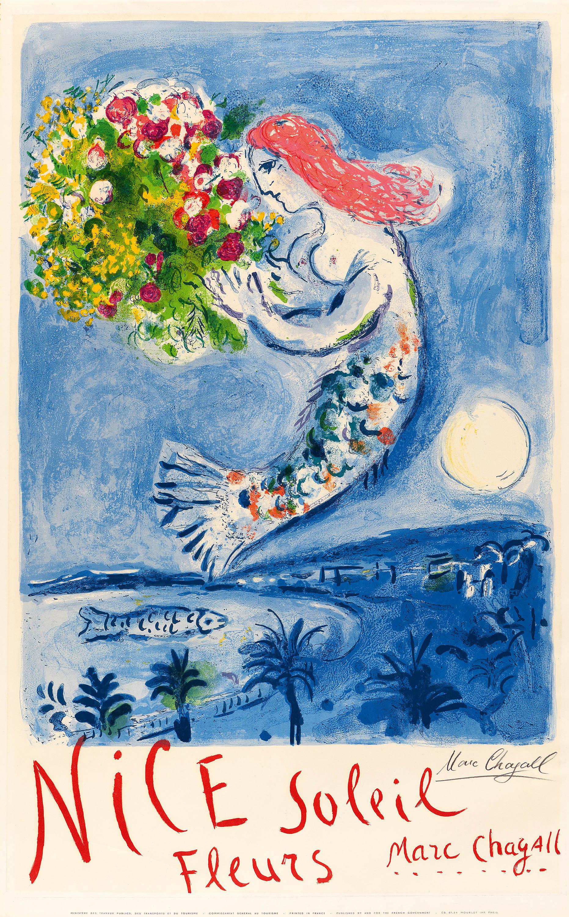 Die Engelsbucht (Nice soleil fleurs) by Marc Chagall | Art.Salon