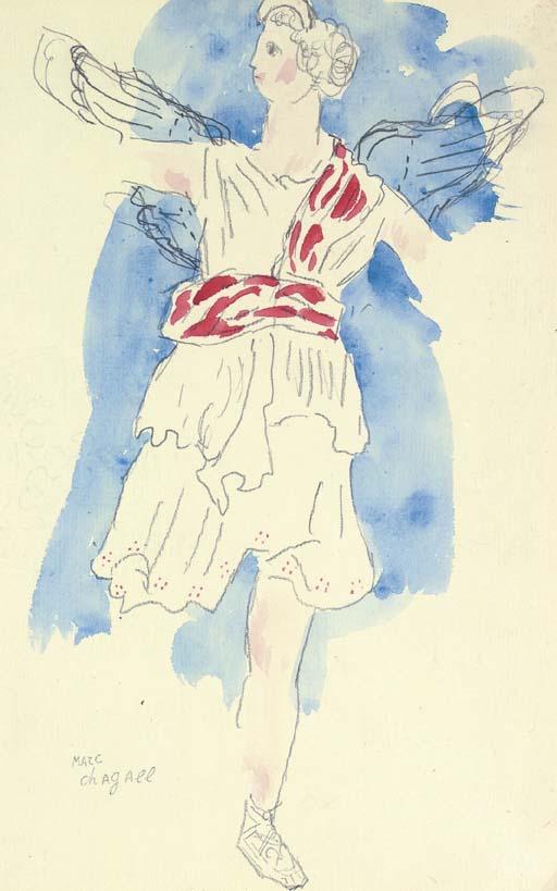 Etude de costume pour ballet d'opéra 'Nidjinska' (L'Ange) by Marc ...