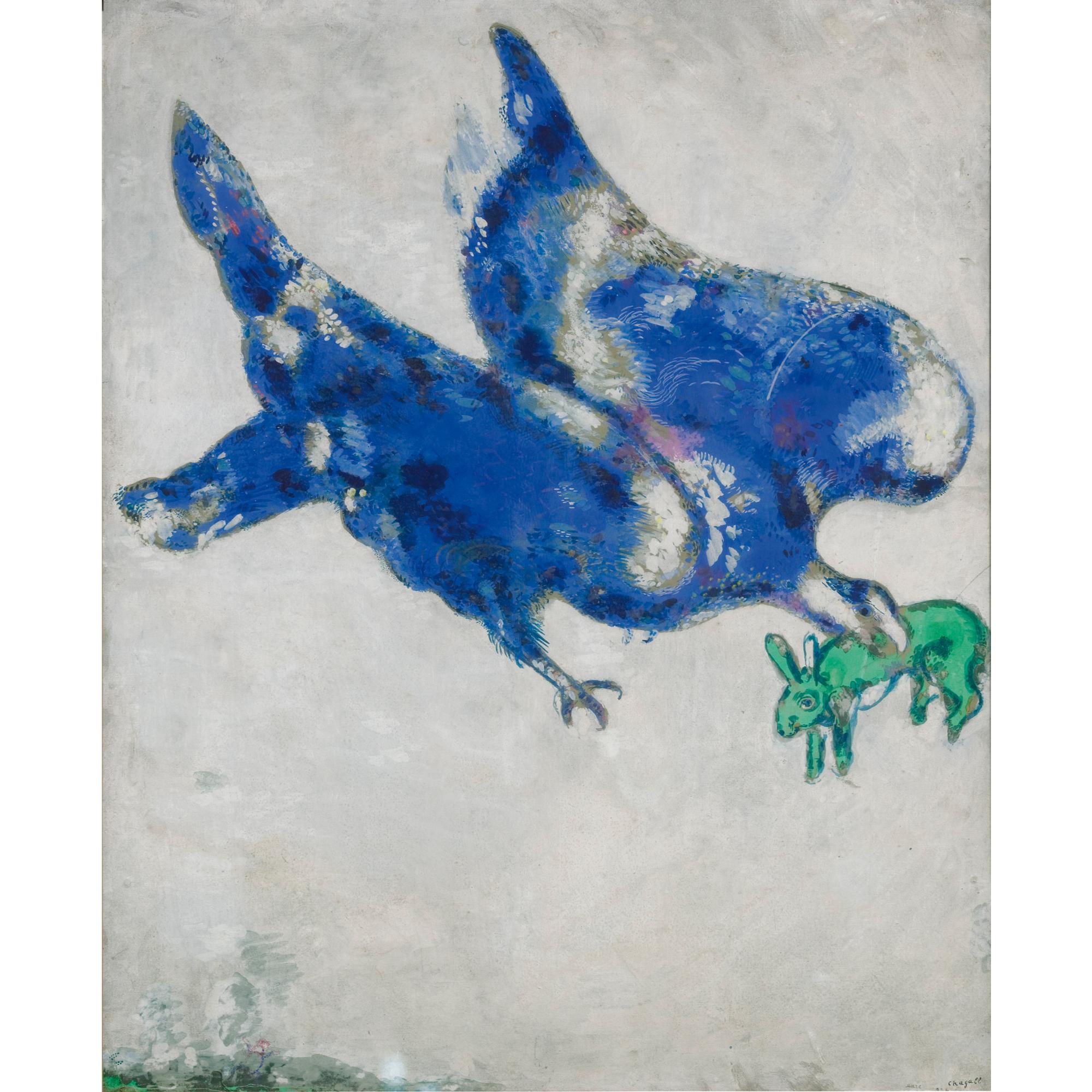 L'Aigle Et L'Escarbot (Fables De La Fontaine) by Marc Chagall | Art.Salon