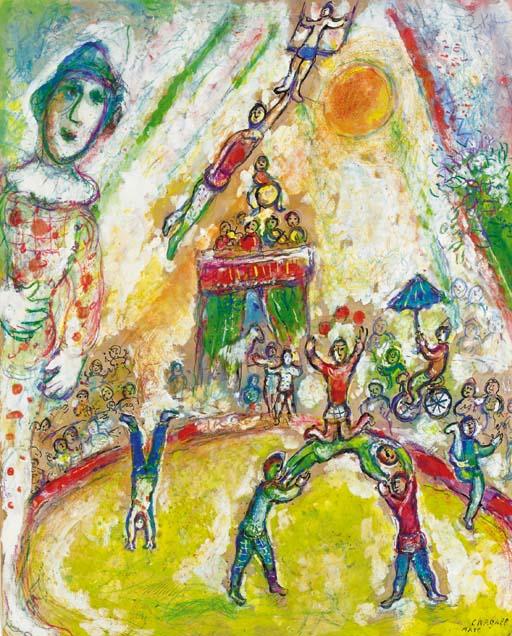Le Cirque Jaune Au Grand Clown by Marc Chagall | Art.Salon