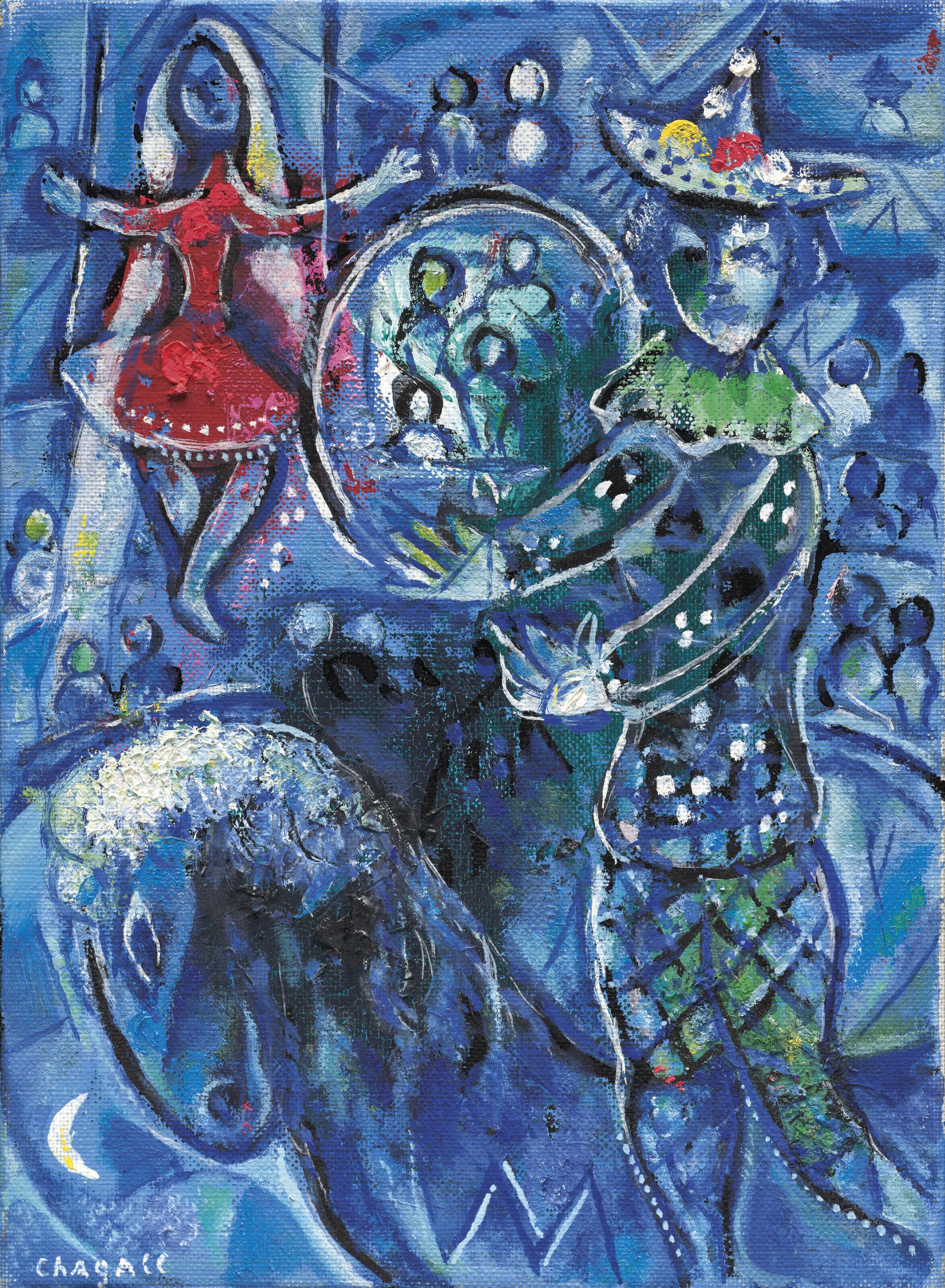 Le Cirque sur fond bleu by Marc Chagall | Art.Salon