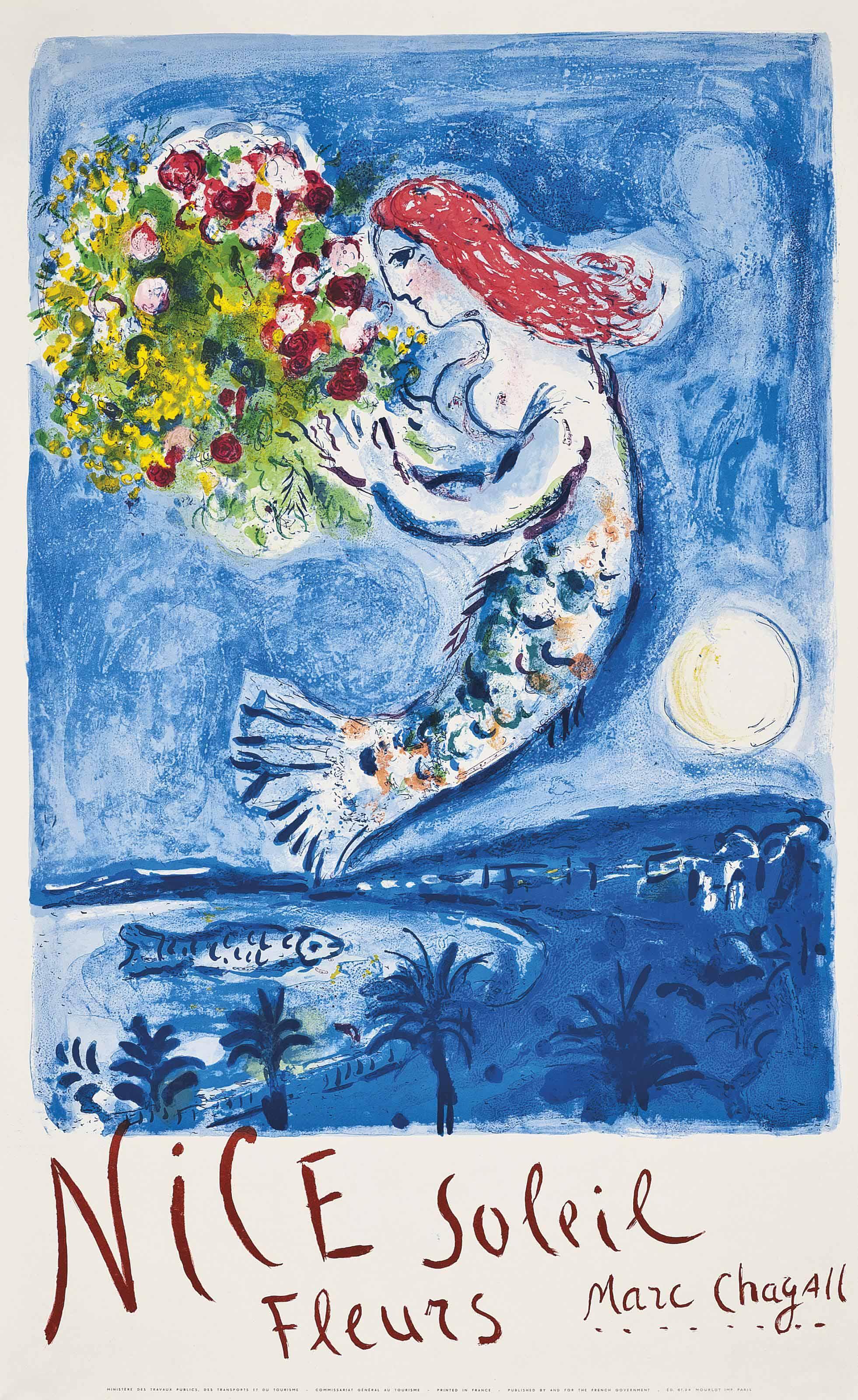 Nice Soleil Fleurs by Marc Chagall | Art.Salon