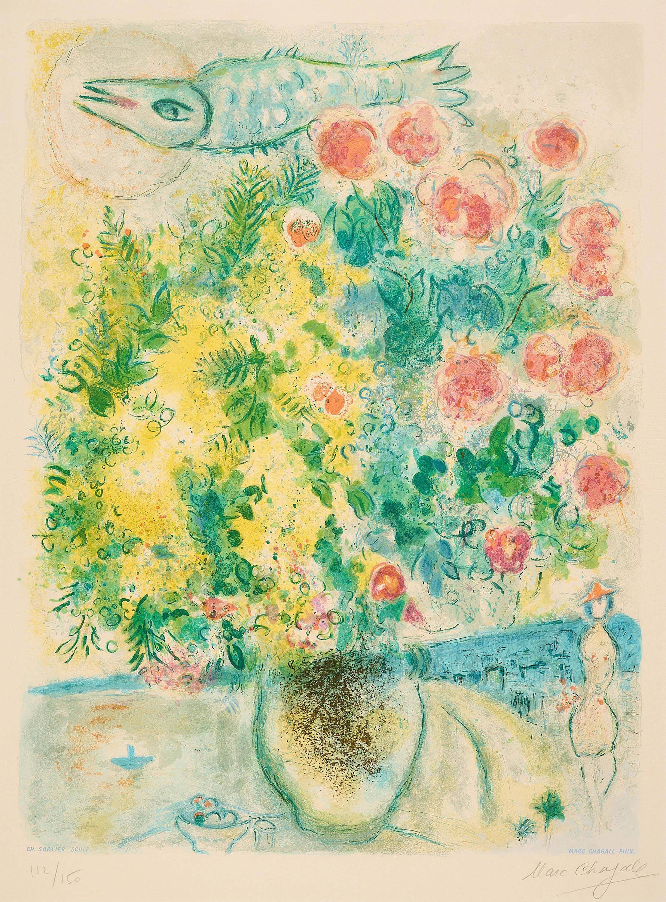 Roses et Mimosas (Aus: Nice et la Côte d'Azur). by Marc Chagall | Art.Salon