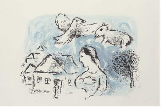 The Village, from Derrière le Miroir by Marc Chagall | Art.Salon