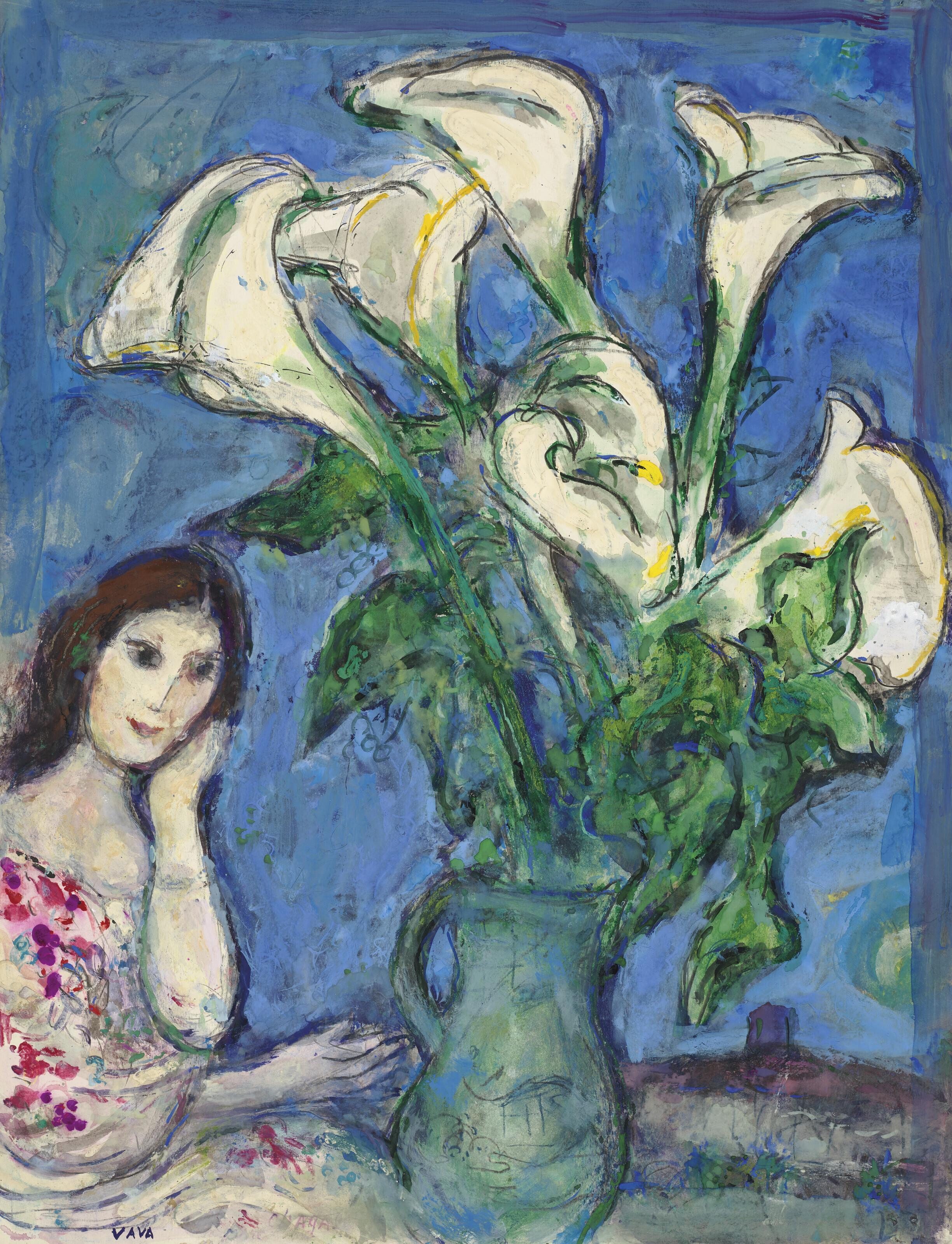 Vava aux arums by Marc Chagall | Art.Salon