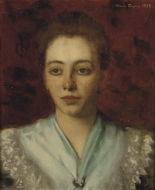 Portrait d'une jeune femme by Marie-Rose-Marguerite Cayron-Vasselon ...