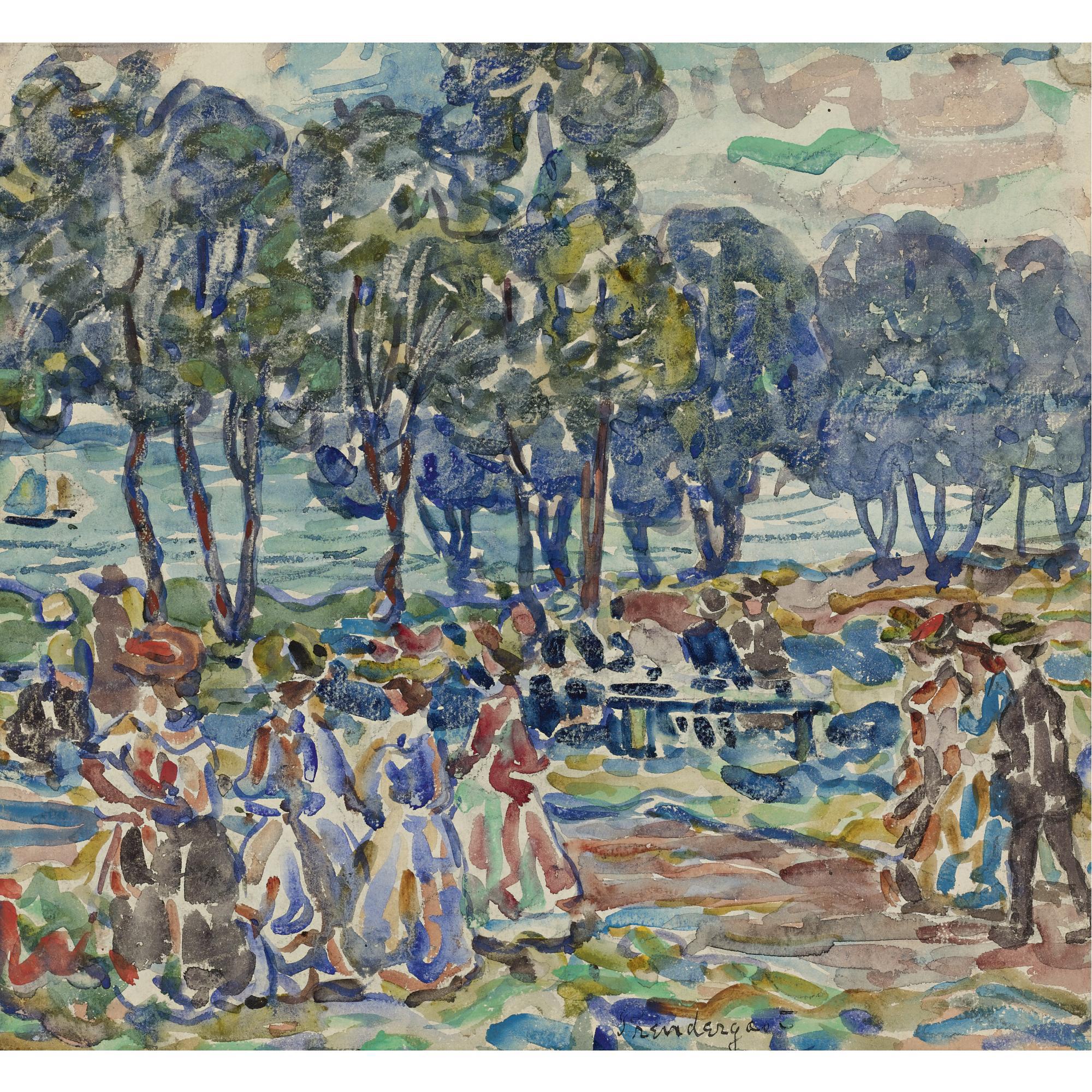 Figures In A Park by Maurice B. Prendergast | Art.Salon