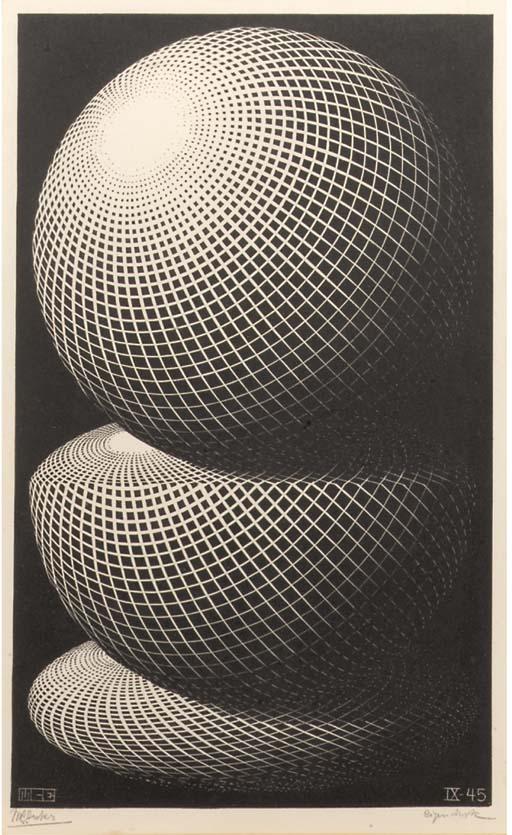 Three spheres I (Drie bollen I) (B.336) by Maurits Cornelis Escher ...