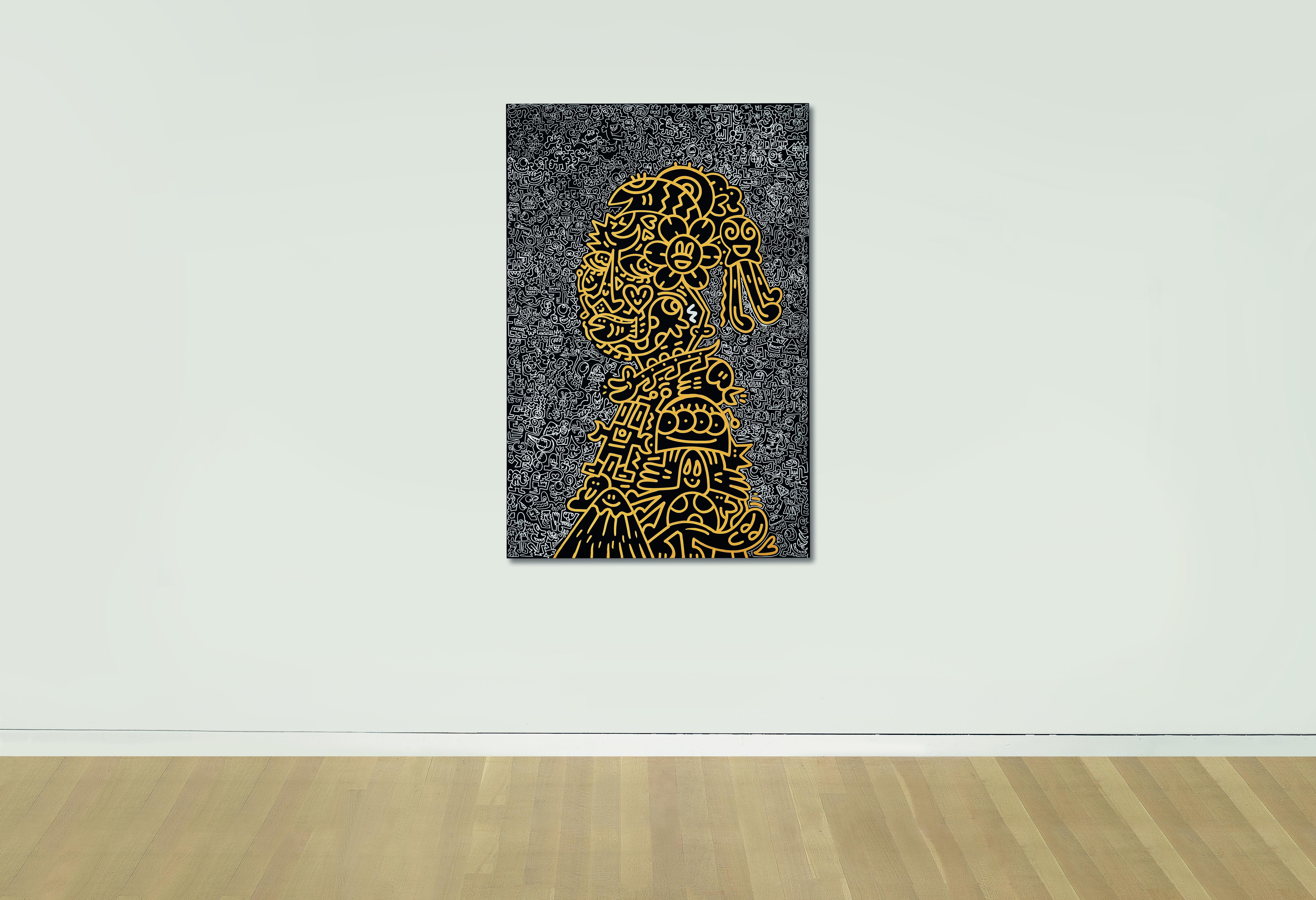 Girl with a Doodle Earring 戴 DOODLE 耳環的少女 by Mr Doodle | Art.Salon