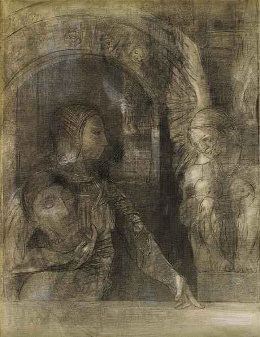 Le chevalier mystique (Le Sphinx) by Odilon Redon | Art.Salon