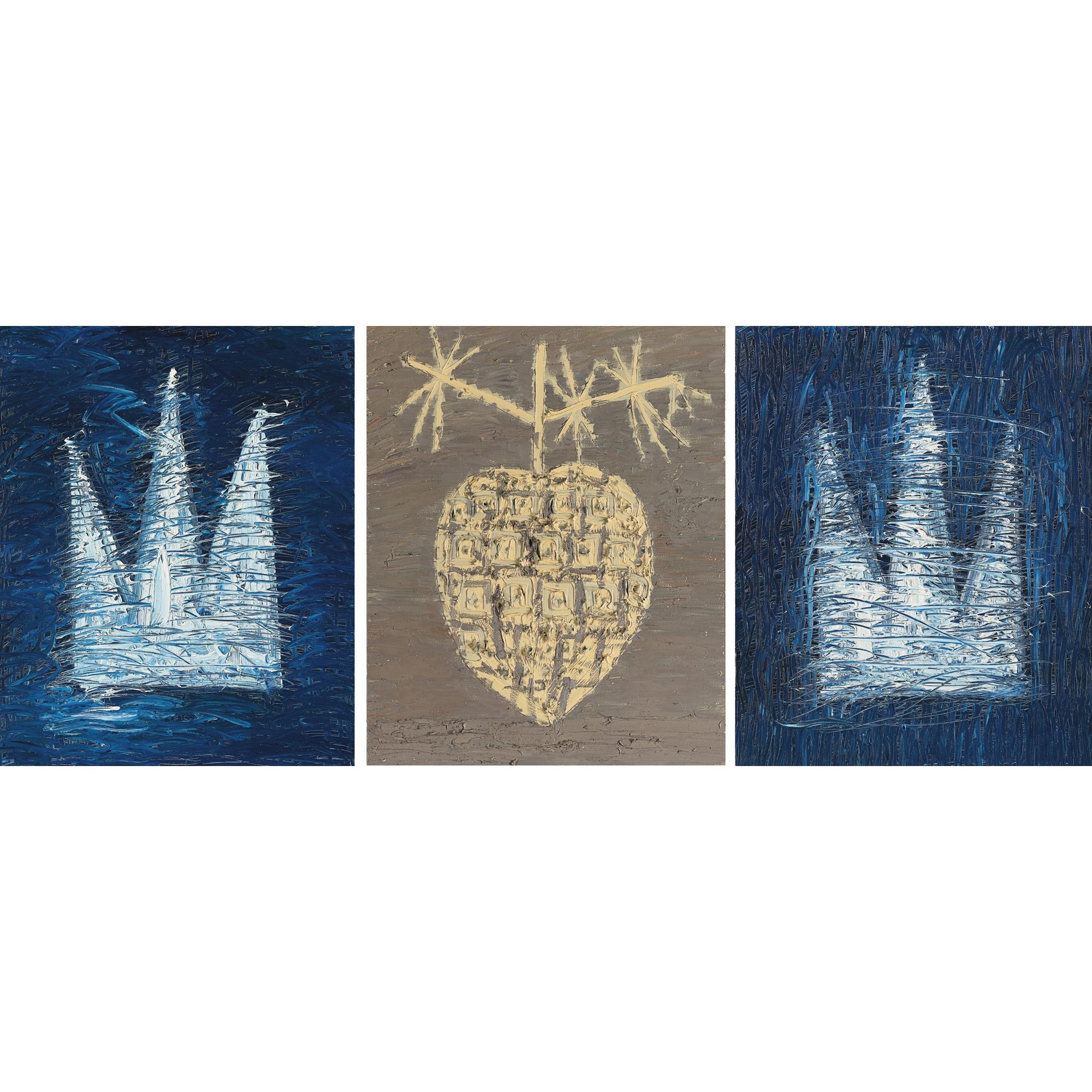 Crown Circling Pine Nuts (Triptych) by Ouyang Chun | Art.Salon