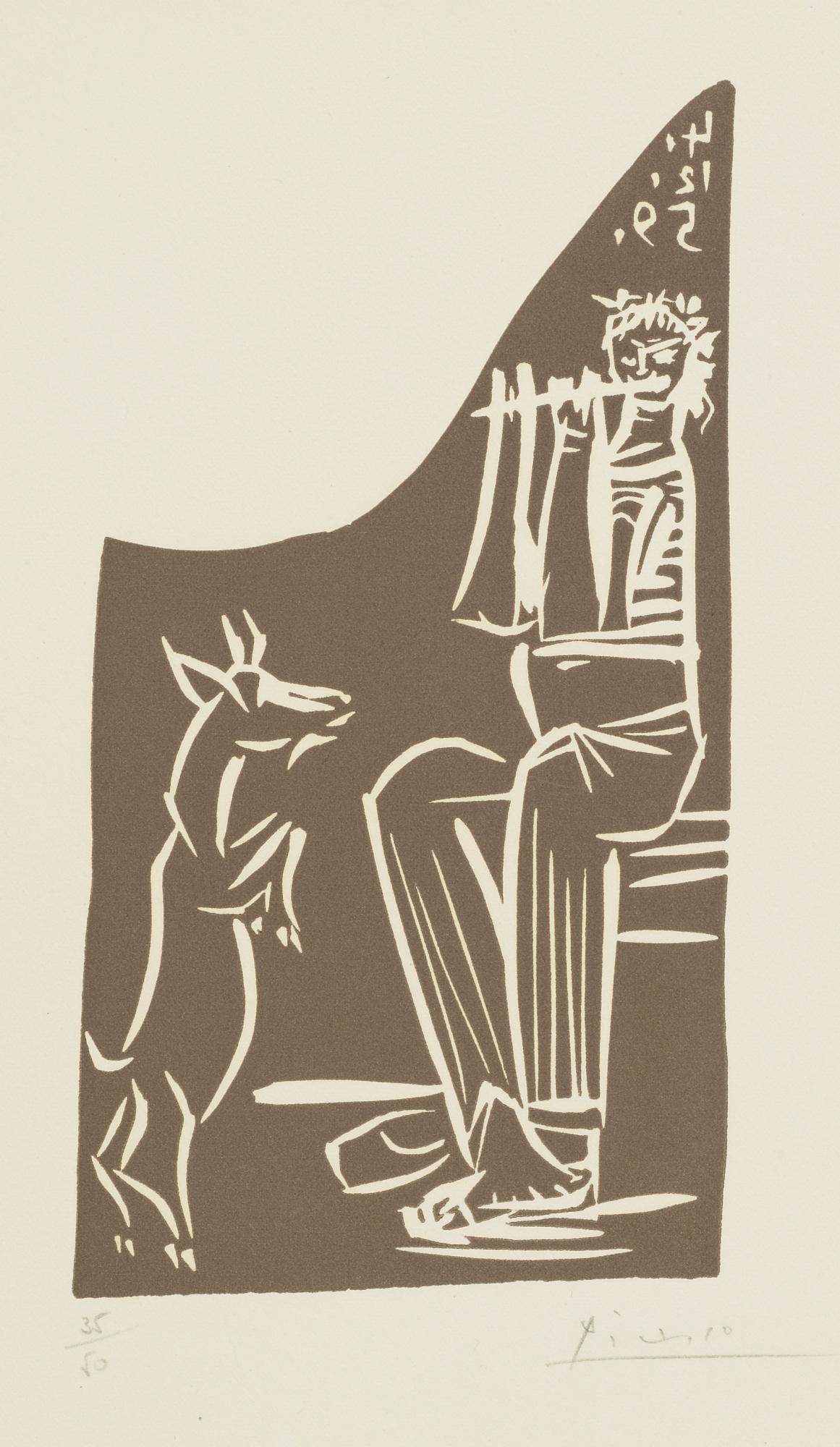 Faune Et Chèvre (B. 949; Ba. 1267) by Pablo Picasso | Art.Salon
