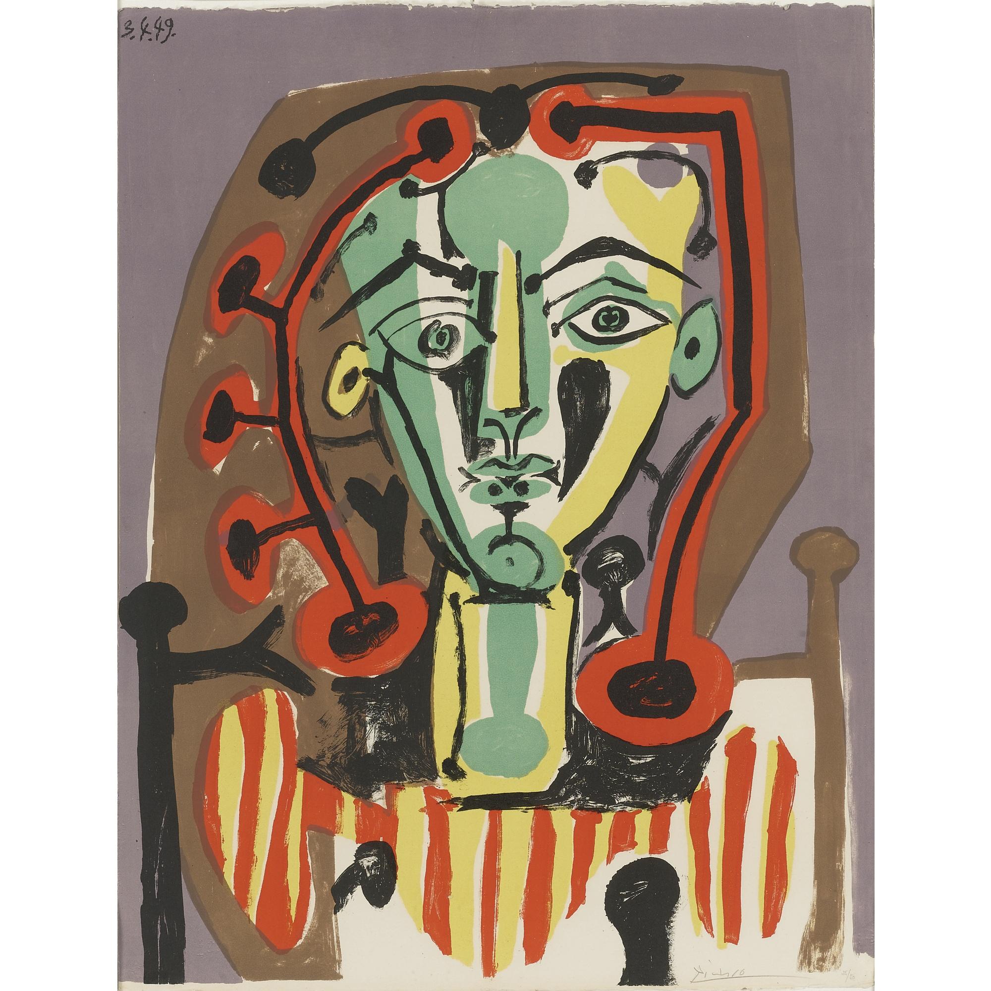 Figure Au Corsage Rayé (B. 604; M. 179) by Pablo Picasso | Art.Salon